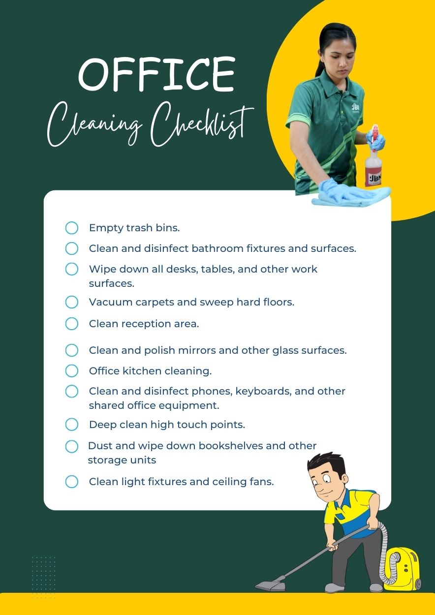 office cleaning task list template